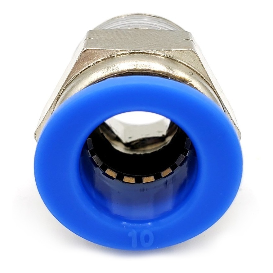 10 Pz De Conector/racor Rápido Neumático Recto 3/8 Npt X10mm | Instrutek